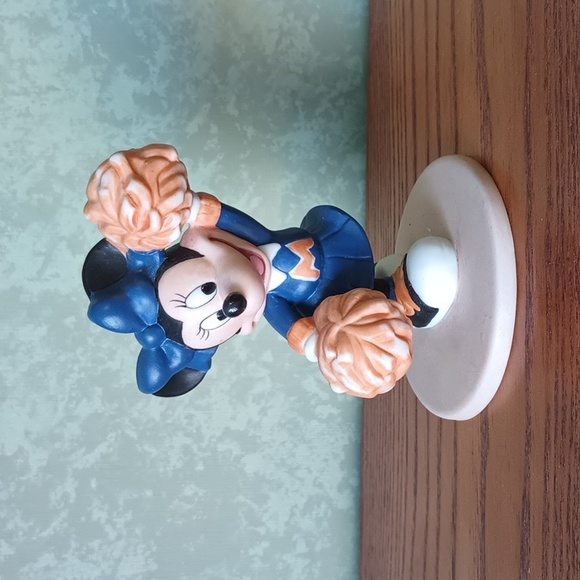 Disney | Art | Disney Minnie Mouse Cheerleader Porcelain Figurine ...